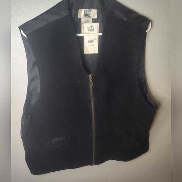 City Streets | Other | Nwt Vintage City Streets Black Suede Vest | Poshmark